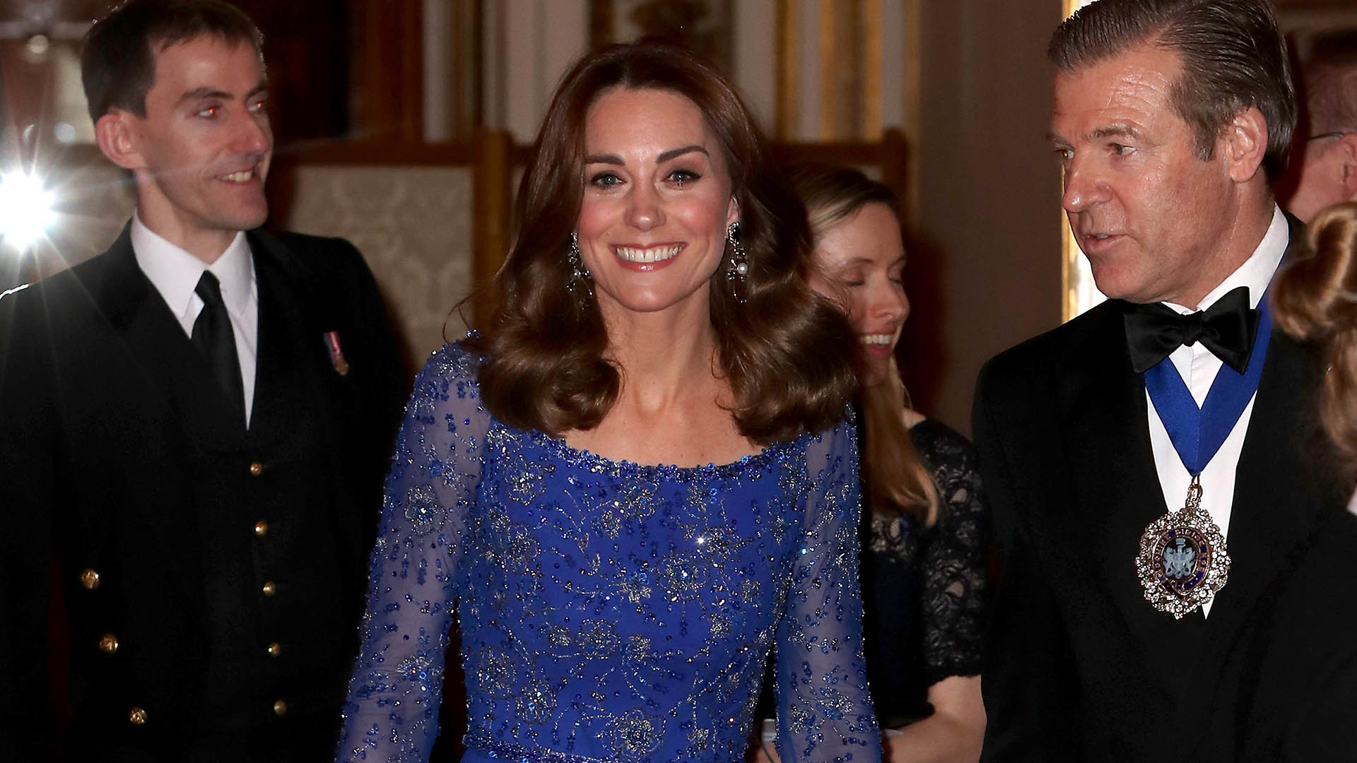 Kate Middleton Recycles Gown And Shines At Buckingham Palace Gala ...